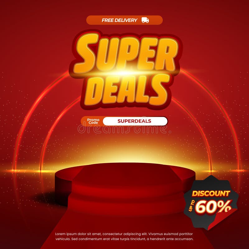 Super Deals Banner with Special Offer for E-Commerce Promotions Stock ...