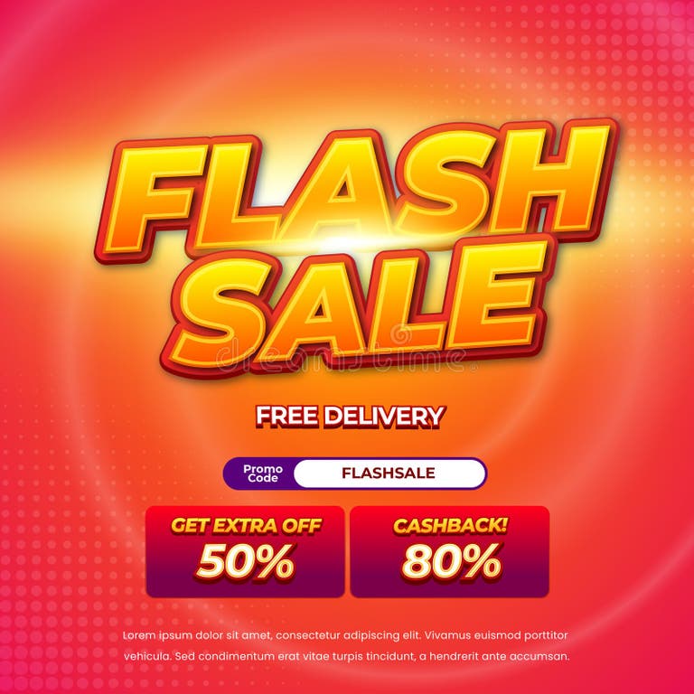 Flash Sale Limited Time Promotion Banner Stock Vector - Illustration of ...