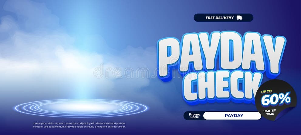 Payday Deals Discount Banner Circle Portal Podium Showcase with Limited ...