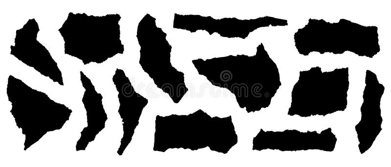 Pieces of Paper with Ripped Torn Jagged Edges for a Vintage, Retro ...