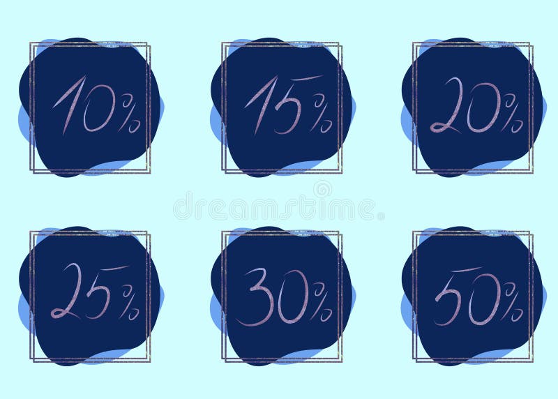 Discount Blue Silver Winter Colors Abstract Banners Collection Set ...