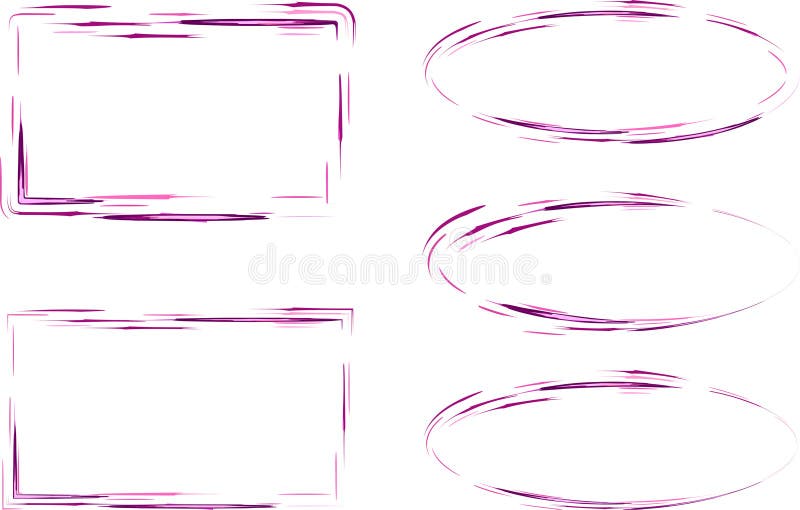 Pink Color Abstract Lines Pattern Frames Set Stock Vector ...