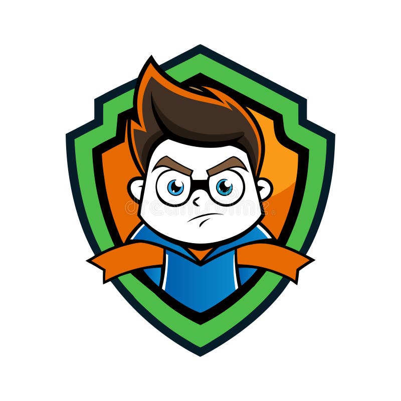 Blogger Mascot Logo in Circle Stock Vector - Illustration of brand ...