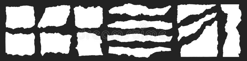 Background Pieces of White Torn Paper, Scraps of Ripped Teared Sheets ...