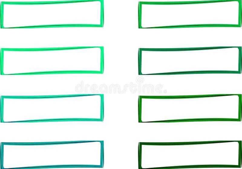 Green Colorful Palette Rectangles Banners Set Stock Vector ...