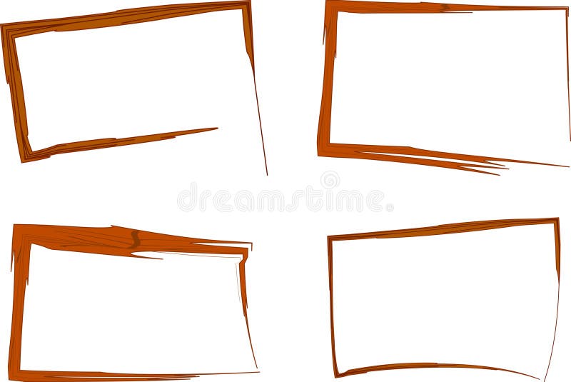 Brown Abstract Square Irregular Shapes Speech Bubbles Stock Vector ...