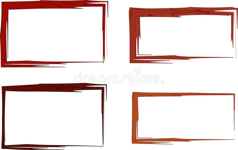 Brown Red Abstract Rectangle Irregular Shapes Frames Stock Vector ...