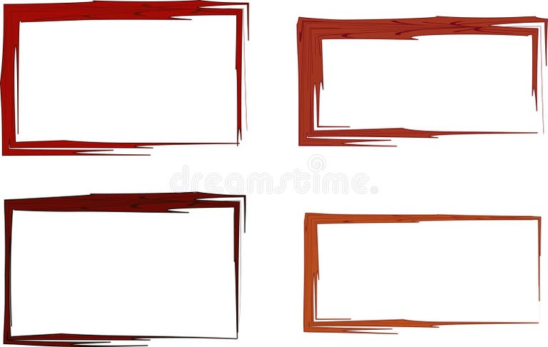 Brown Red Abstract Rectangle Irregular Shapes Frames Stock Vector ...