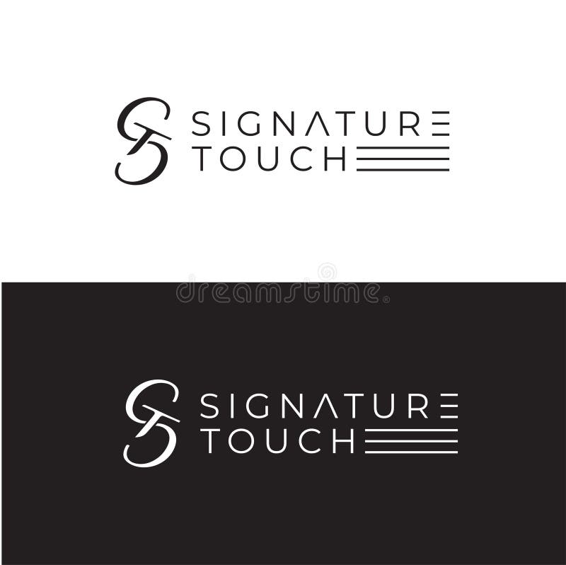 ST Signature Touch Luxury Fashion Logo Design Stock Illustration ...