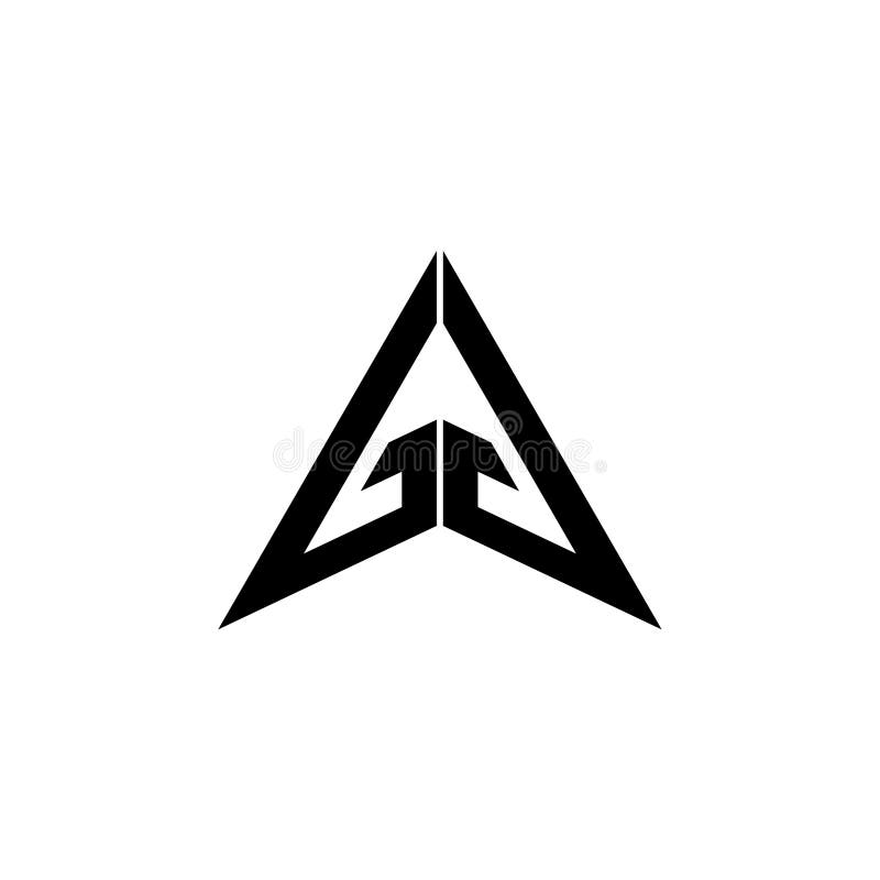 GG Monogram Triangle Shape Logo Design Stock Illustration ...