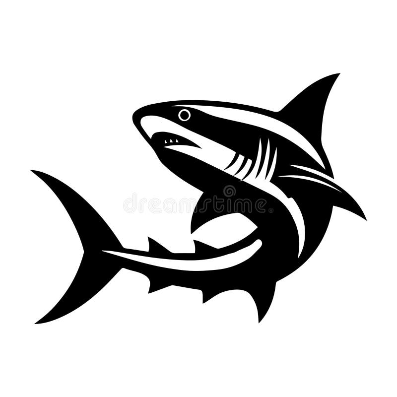 A Dynamic Shark Fish Vector Illustration Showcasing Power and Agility ...