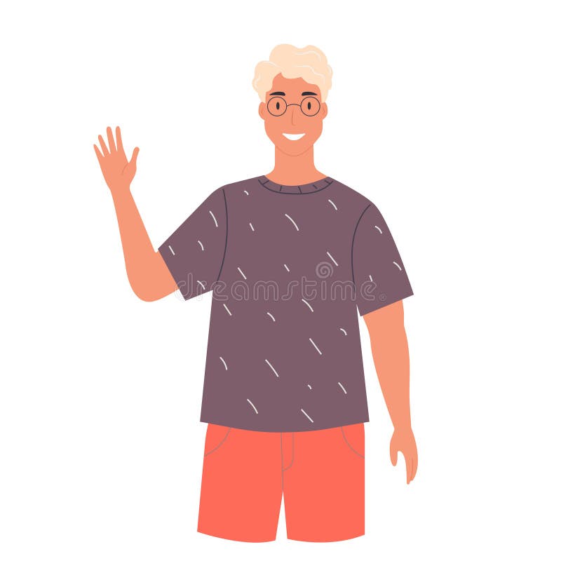 Cartoon Man Saying Hello Stock Illustrations – 447 Cartoon Man Saying ...