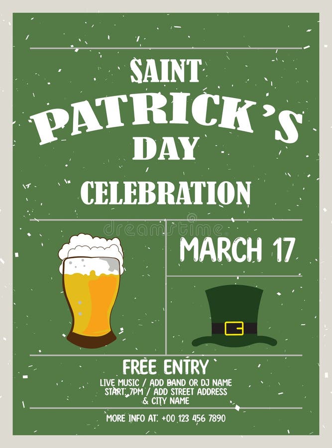Saint Patrick S Party Poster Flyer Social Media Post Design Stock ...