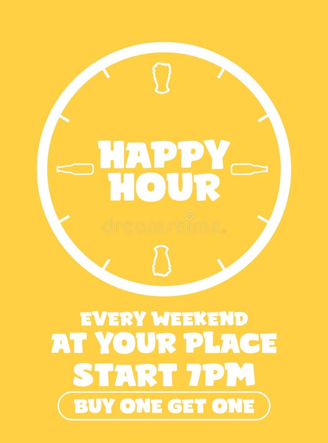 Happy Hour Beer Party Poster Flyer Social Media Post Design Stock ...