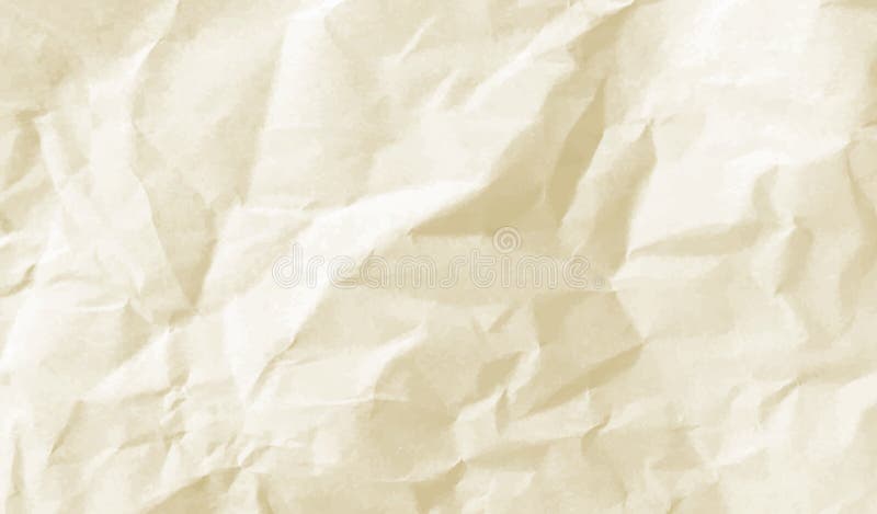 Neutral Light Crumpled Paper Texture, Wrinkled Sheet, Vector Background ...