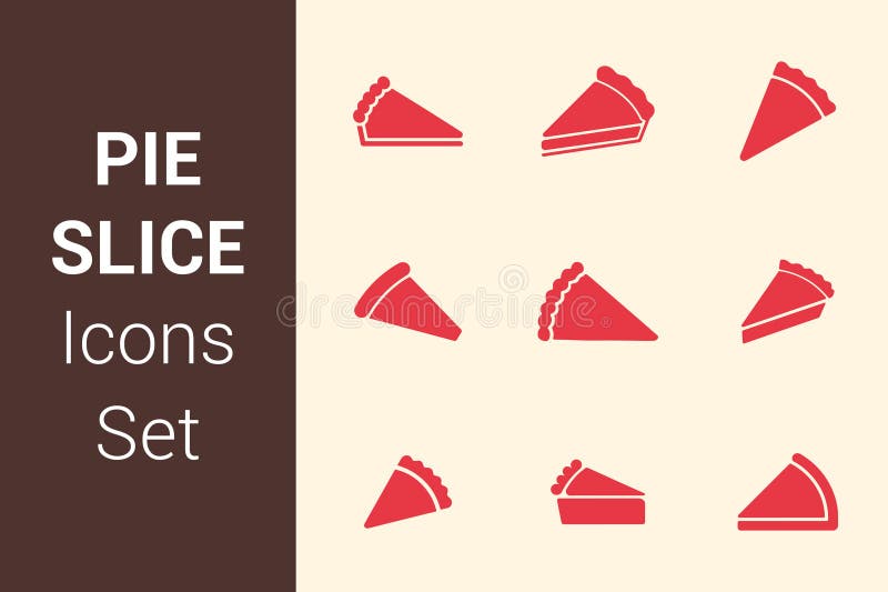 Pie Slices Icons Set. Editable Vector Icon Stock Vector - Illustration ...