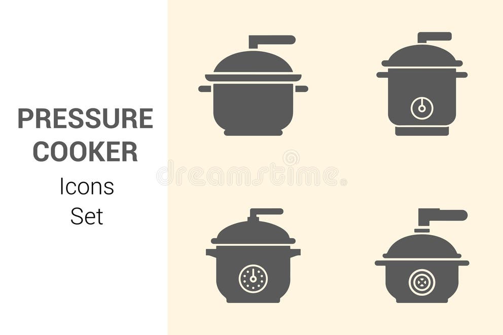 Pressure Cooker Icons Set. Editable Vector Icon Stock Vector ...