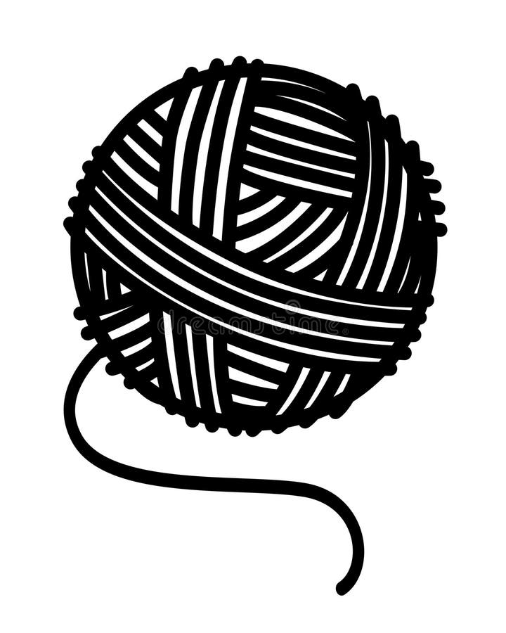 Ball of Thread Silhouette - Vector Image for Logo Stock Vector ...