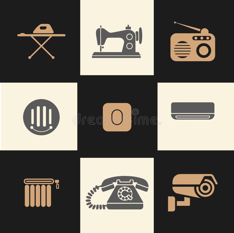 Miscellaneous Home Items Icons Set. Editable Vector Icon Stock Vector ...