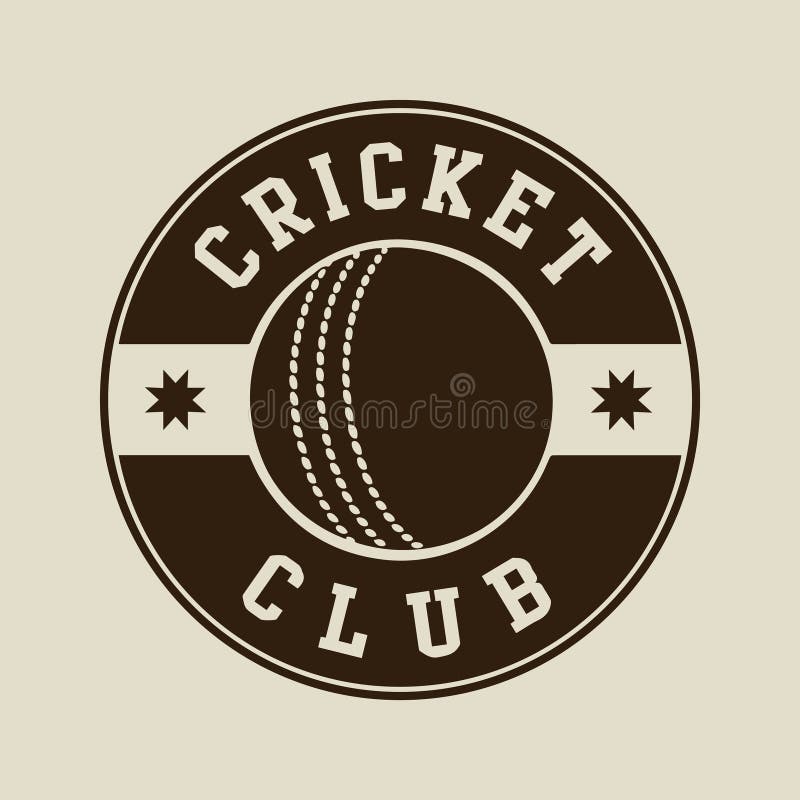 Cricket Round Seal, Vector Illustration Web Stamp Stock Illustration ...