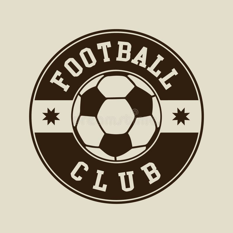 Football Round Seal, Vector Illustration Web Stamp Stock Illustration ...