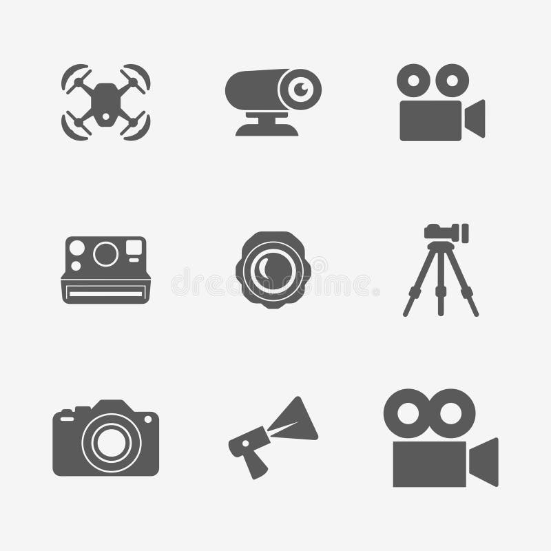 Photography and Videography Equipment Icons Set. Editable Vector Icon ...