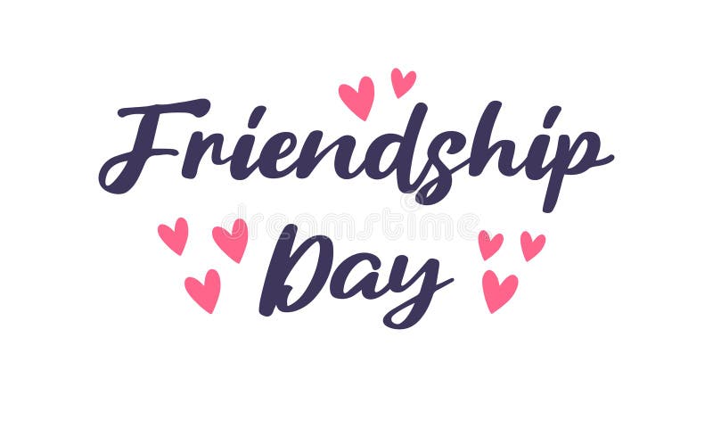Text for Friendship Day, a Composition of Letters. Color Flat Vector ...
