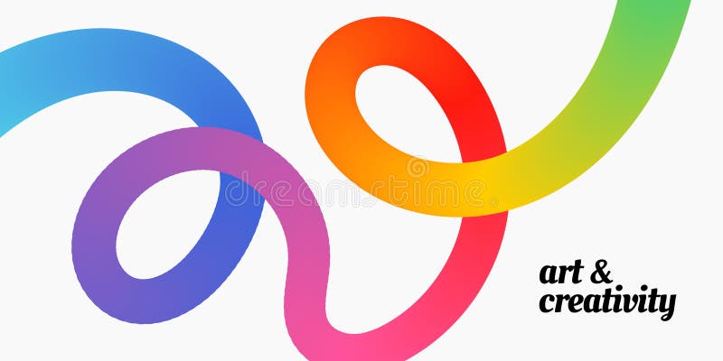 Colorful Bright Wavy Line Gradient, Abstract Fun Background with ...