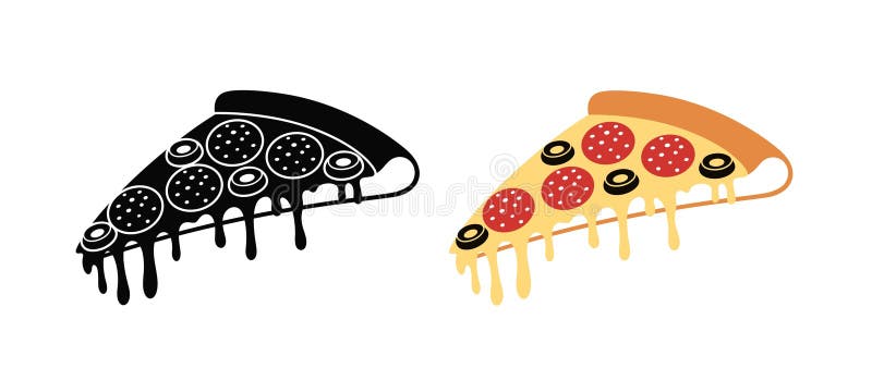 Pizza Logo. Isolated Pizza on White Background Stock Illustration ...