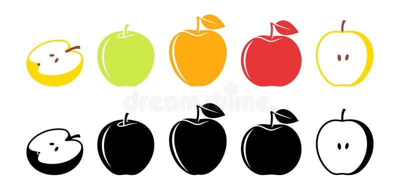 Apple Logo. Isolated Apple on White Background Stock Vector ...