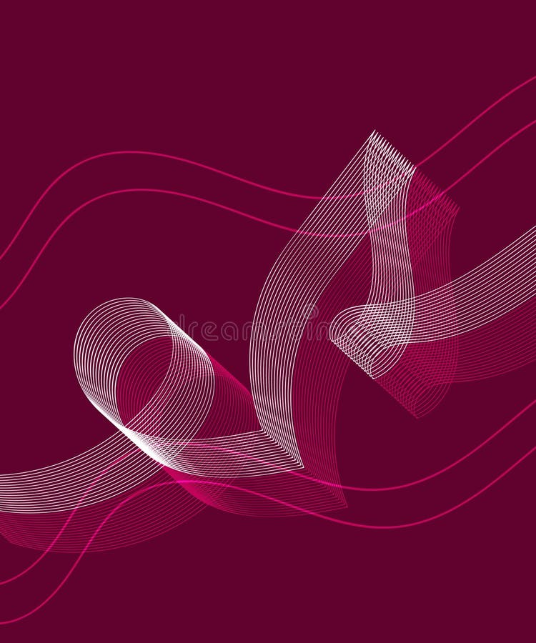 Abstract Simple Drawing Geometric Curve Wave Line Art Design Stock ...