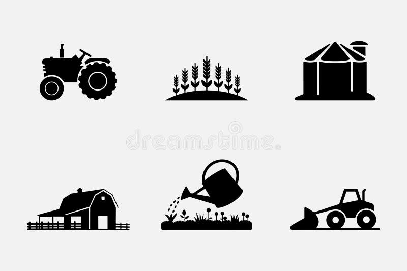 Agriculture and Farming Icons Set. Editable Vector Icon Stock Vector ...