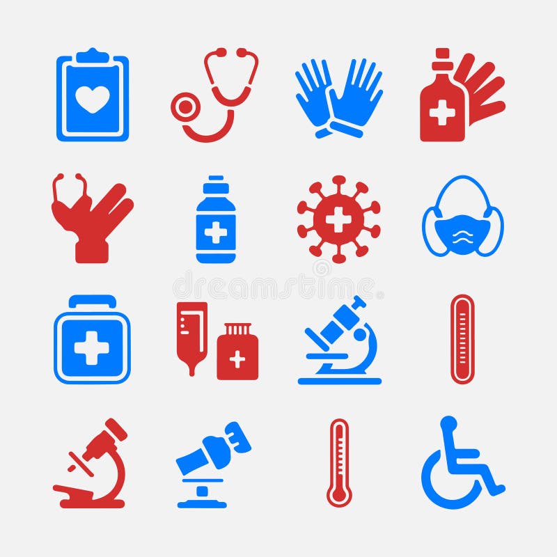 Medical Equipment Icons Set. Editable Vector Icon Stock Vector ...