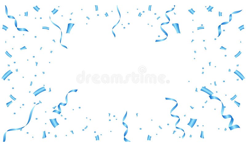 Blue Confetti Party Celebration Background Template Stock Vector ...