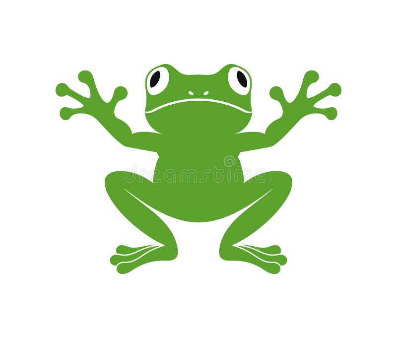 Green Frog Logo. Abstract Frog on White Background Stock Vector ...