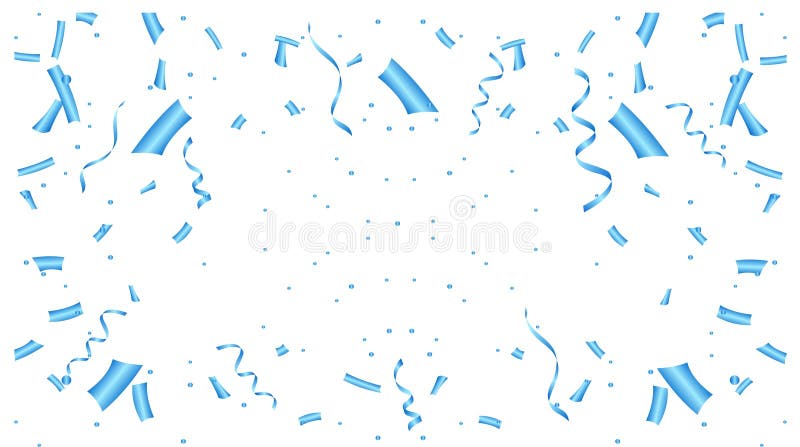 Blue Confetti Party Celebration Background Template Stock Vector ...