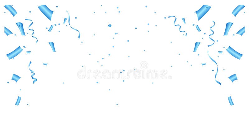 Blue Confetti Party Celebration Background Template Stock Vector ...