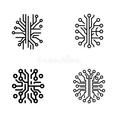 Neural Network Icons Set. Editable Vector Icon Stock Vector ...