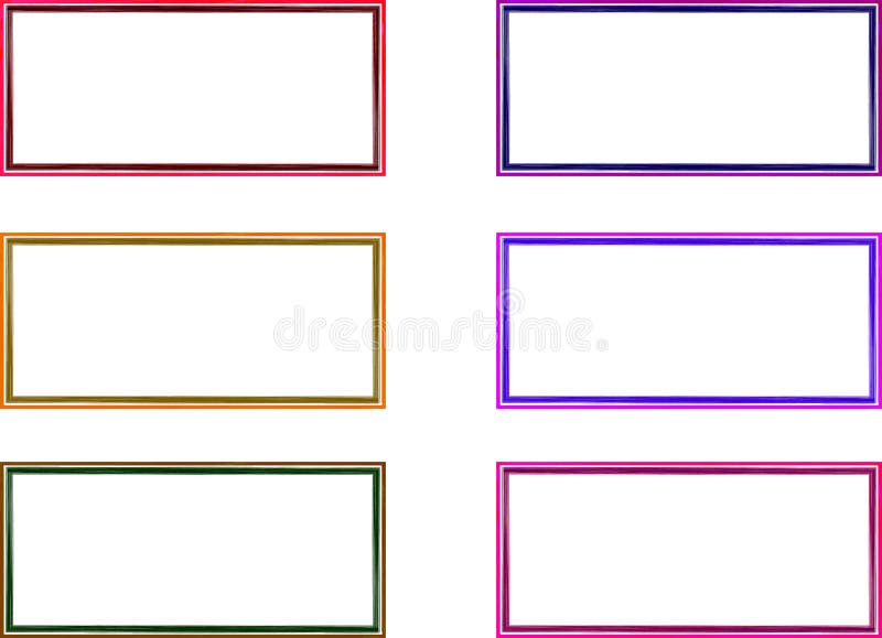 Colorful Highlight Marker Rectangular Frames Set Vector Stock Vector ...