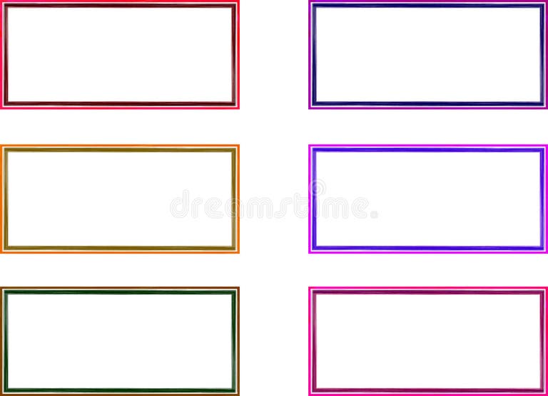Colorful Highlight Marker Rectangular Frames Set Vector Stock Vector ...
