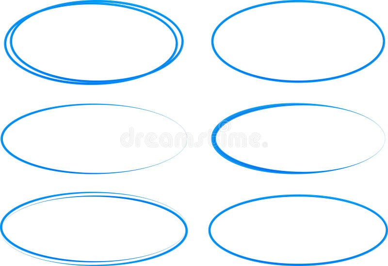 Blue Abstract Different Ellipses Frames Set Vector Stock Vector ...