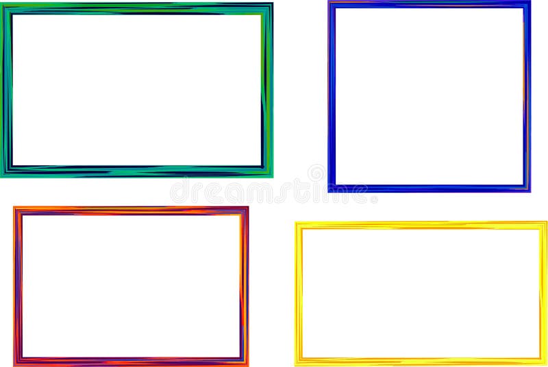 Bright Varicoloured Square Rectangle Frames Set Vector Stock Vector ...