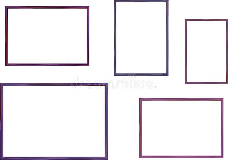 Dark Colors Rectangular Frames Set Vector Stock Illustration ...