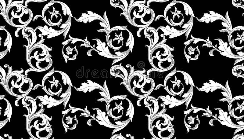 Seamless Baroque Pattern. Textile Print Pattern Stock Vector ...