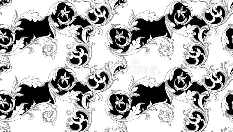 Seamless Baroque Pattern. Textile Print Pattern Stock Vector ...