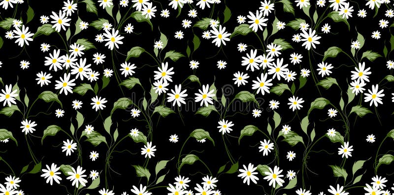 Seamless Daisy Pattern. Textile Print Pattern Stock Vector ...
