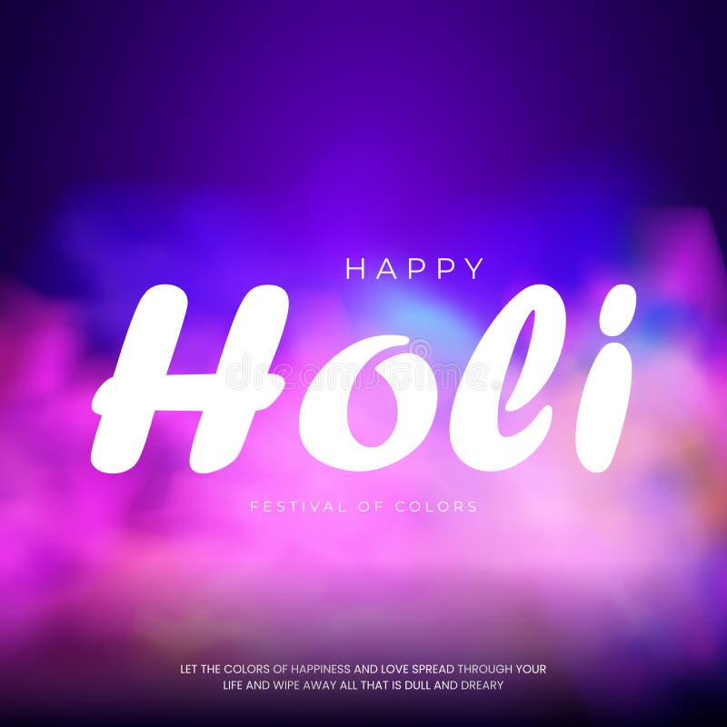 Happy Holi Festival of Colors Illustration of Abstract Colorful Happy ...