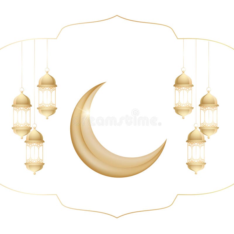 Elegant Idul Fitri Graphic Design with Islamic Patterns, Crescent Moon ...