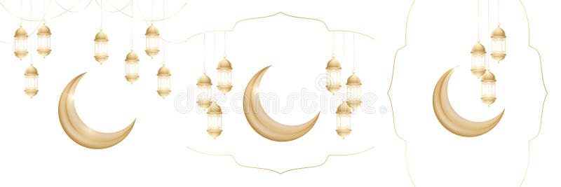 Elegant Idul Fitri Graphic Design with Islamic Patterns, Crescent Moon ...