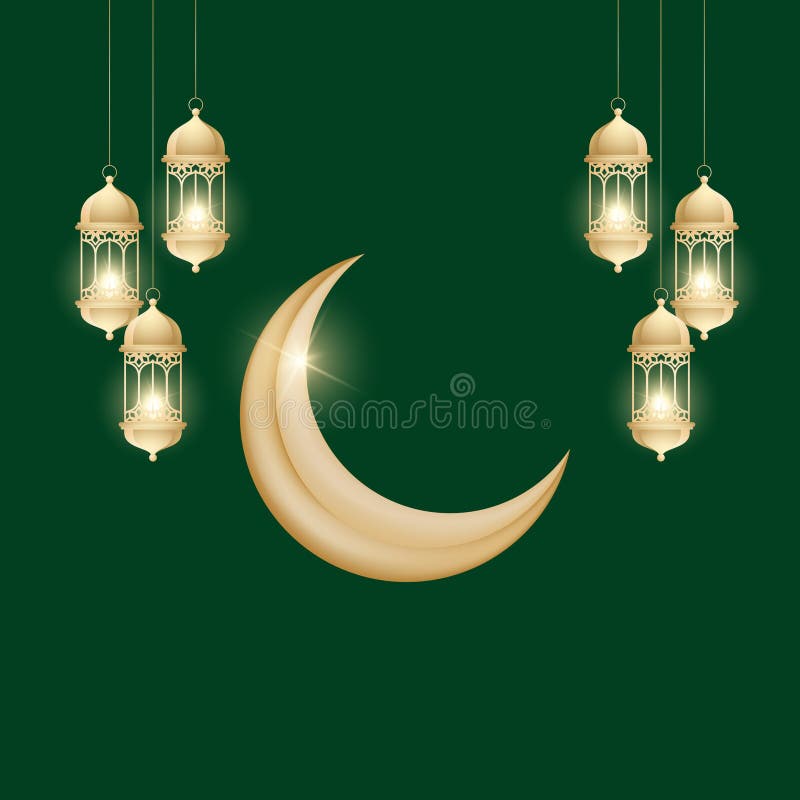 Elegant Idul Fitri Graphic Design with Islamic Patterns, Crescent Moon ...